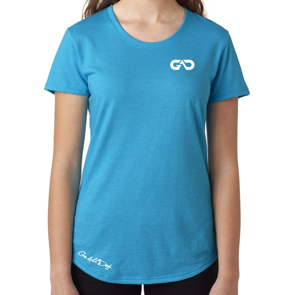 Women's GO ALL DAY Infinity Logo TriBlend Tee (Tahiti Blue) - GO ALL ...